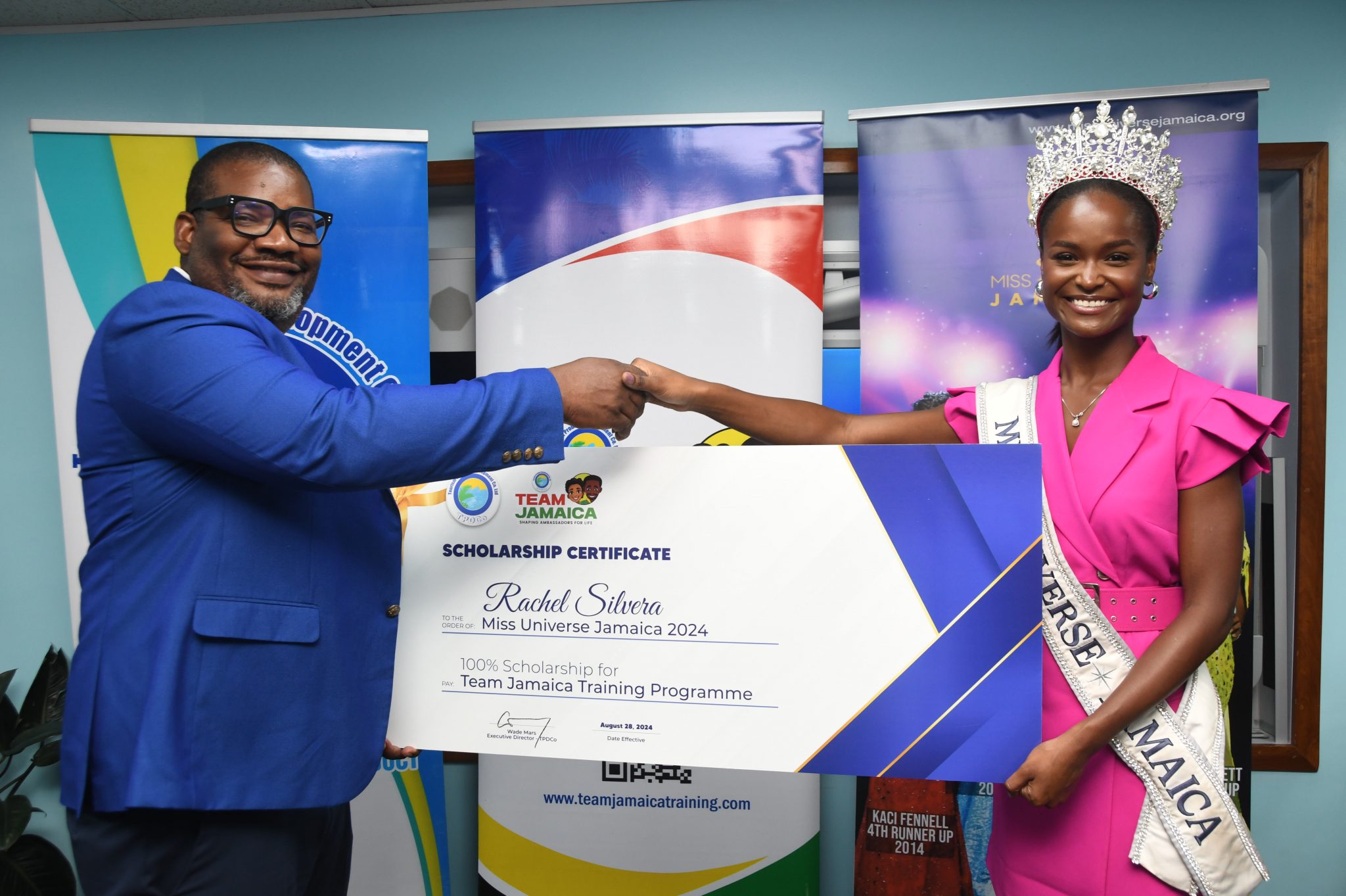 Miss Universe Jamaica 2024 Rachel Silvera Makes Courtesy Call at TPDCo ...